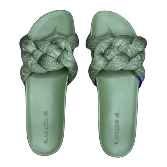 Rothy's | Shoes | Rothys Green Bubble Slide Sandals Size 75 | Poshmark